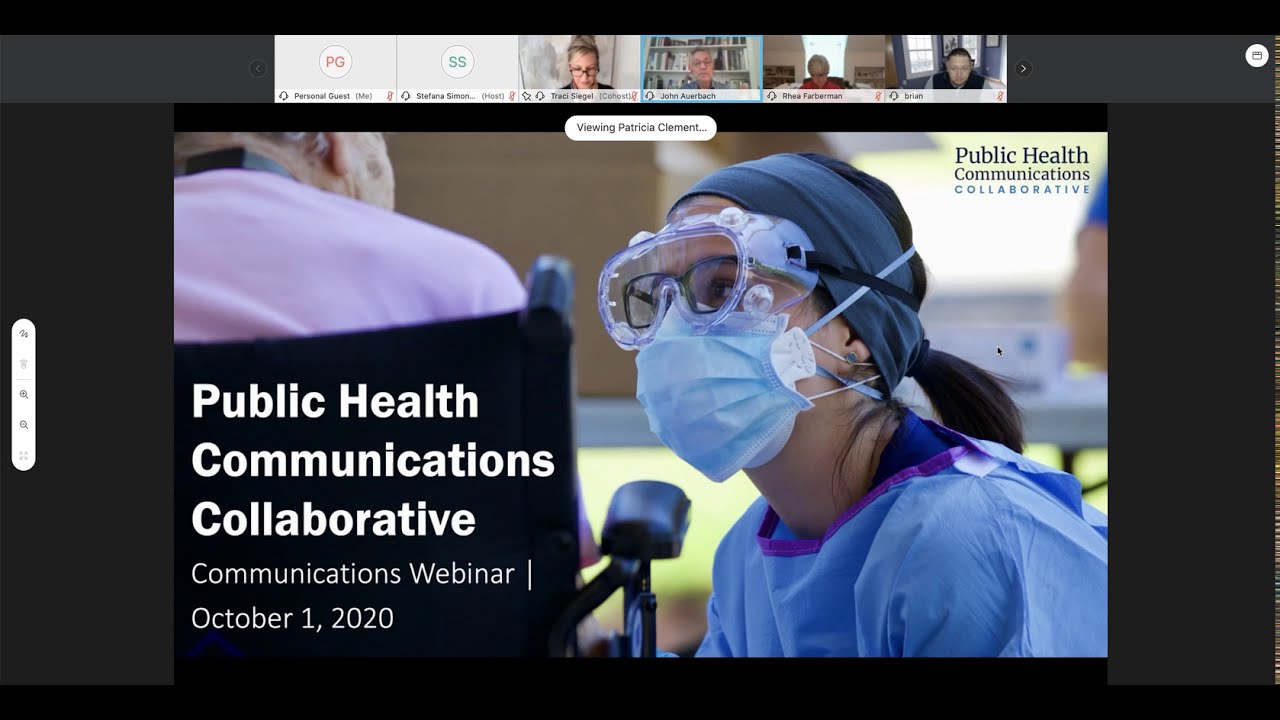 Webinar: Public Health Communications Collaborative, Oct. 1, 2020
