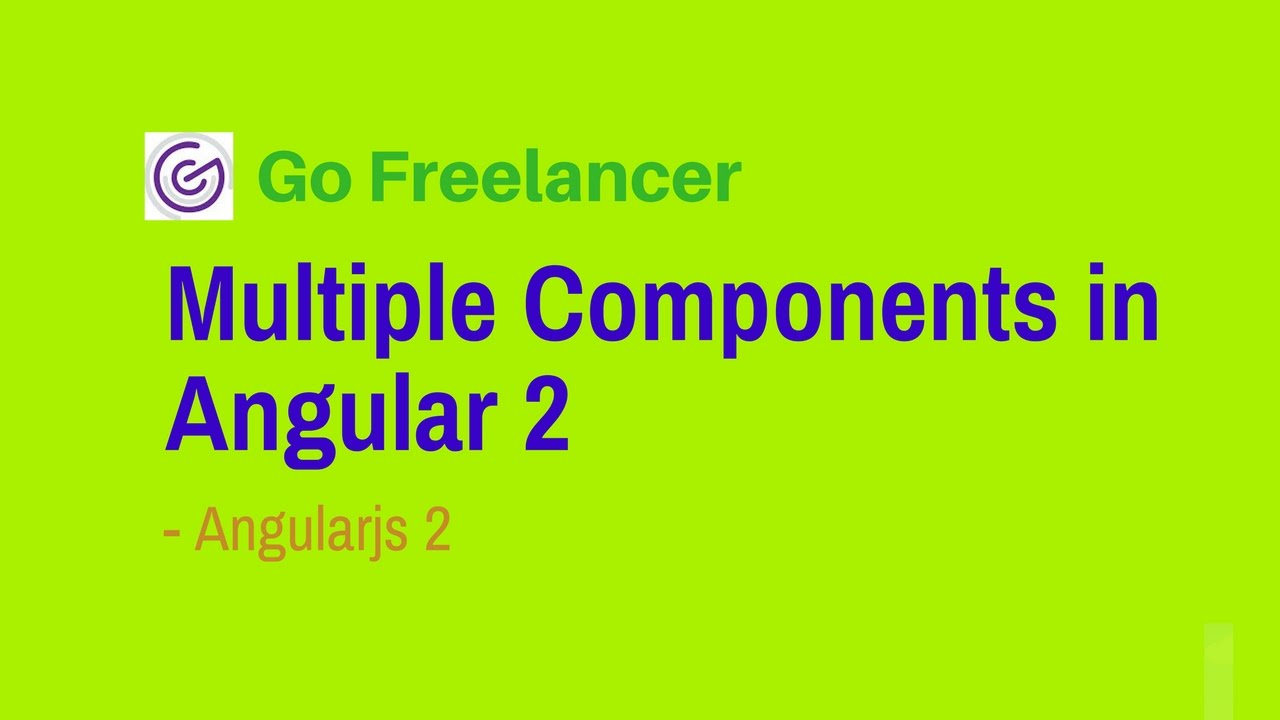 Multiple Components in Angular 2