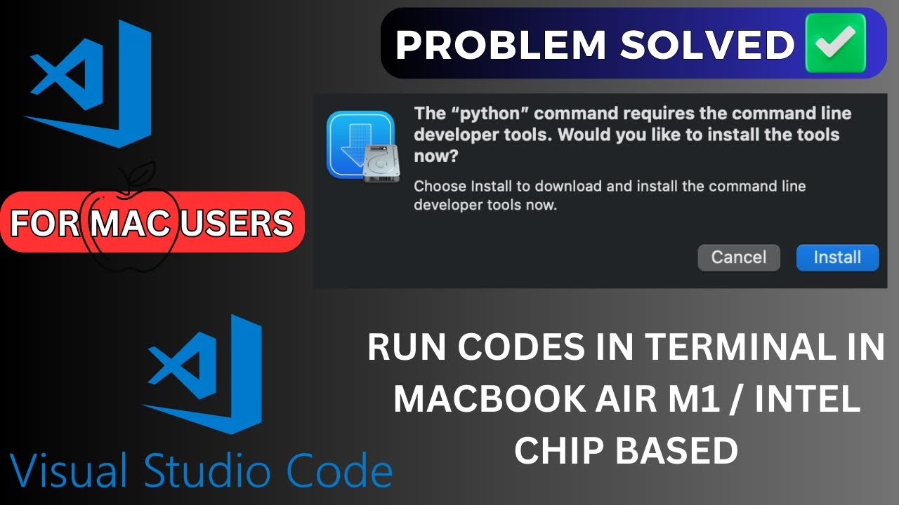 Command Line Developer Tools Problem Solved in MAC OS | TERMINAL | VSCODE | C/C++/Python |