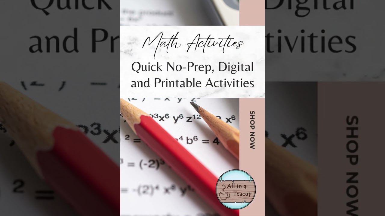 Math quick no prep activities in both printable and digital versions