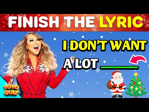 FINISH THE LYRICSπ
Most Popular Christmas Songs πMusic Quiz
