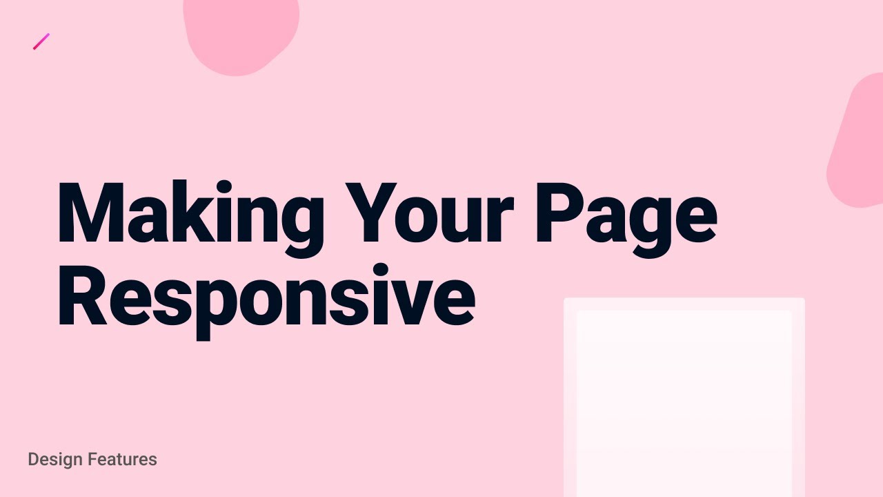 STUDIO Tutorial - Making your page responsive