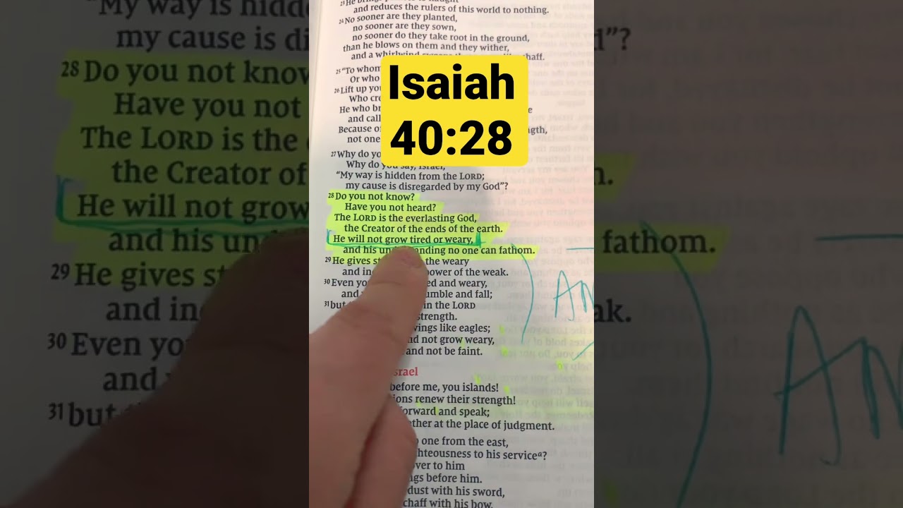 Have you not heard???? Isaiah 40:28