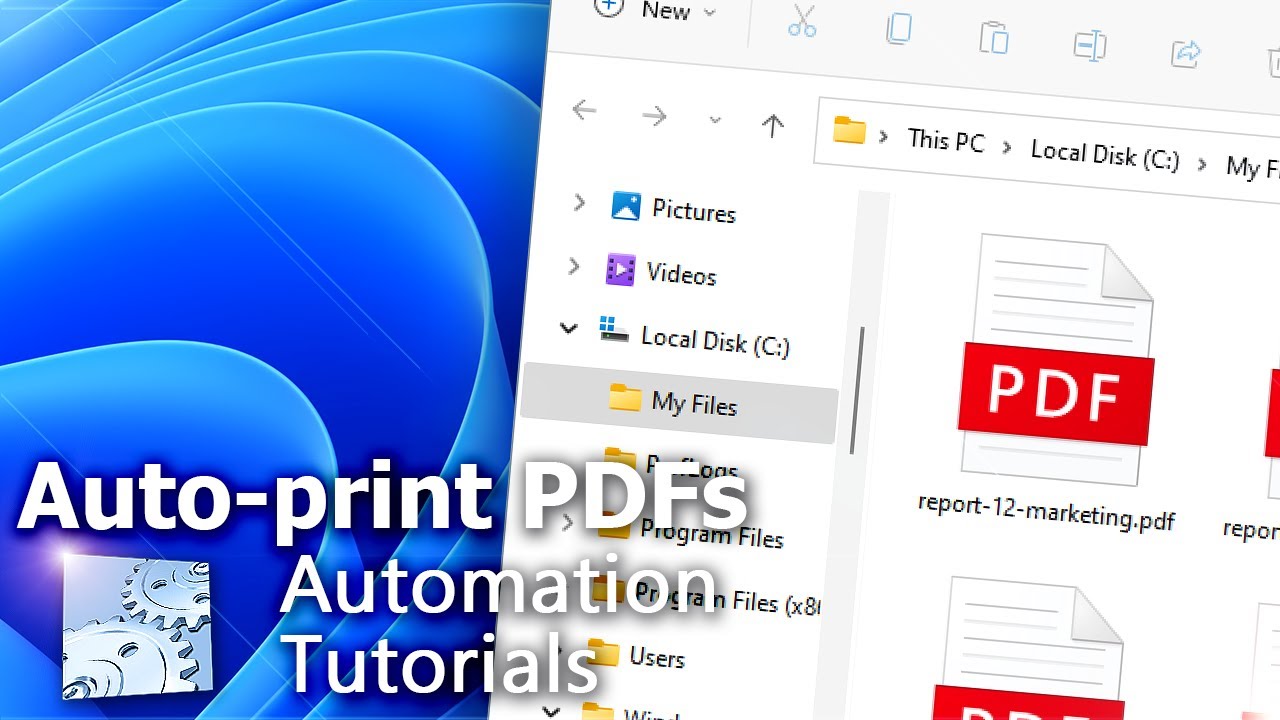 Automatically print PDF files · A no-code tool · Tutorial · Automation Workshop for Windows