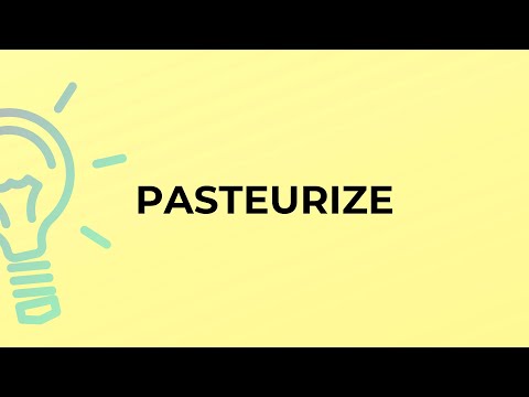 What is the meaning of the word PASTEURIZE?