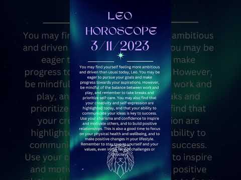 Leo♌️ Horoscope for March 11th 2023 #leo #horoscope #astrology #love #zodiac #universe #shorts #like