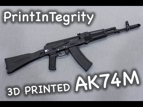 3D printed AK74M replica