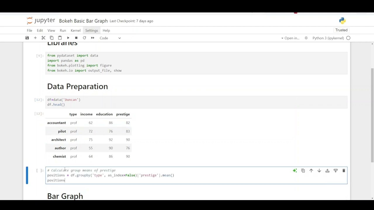 Bokeh-Bar Graph Basics in Python