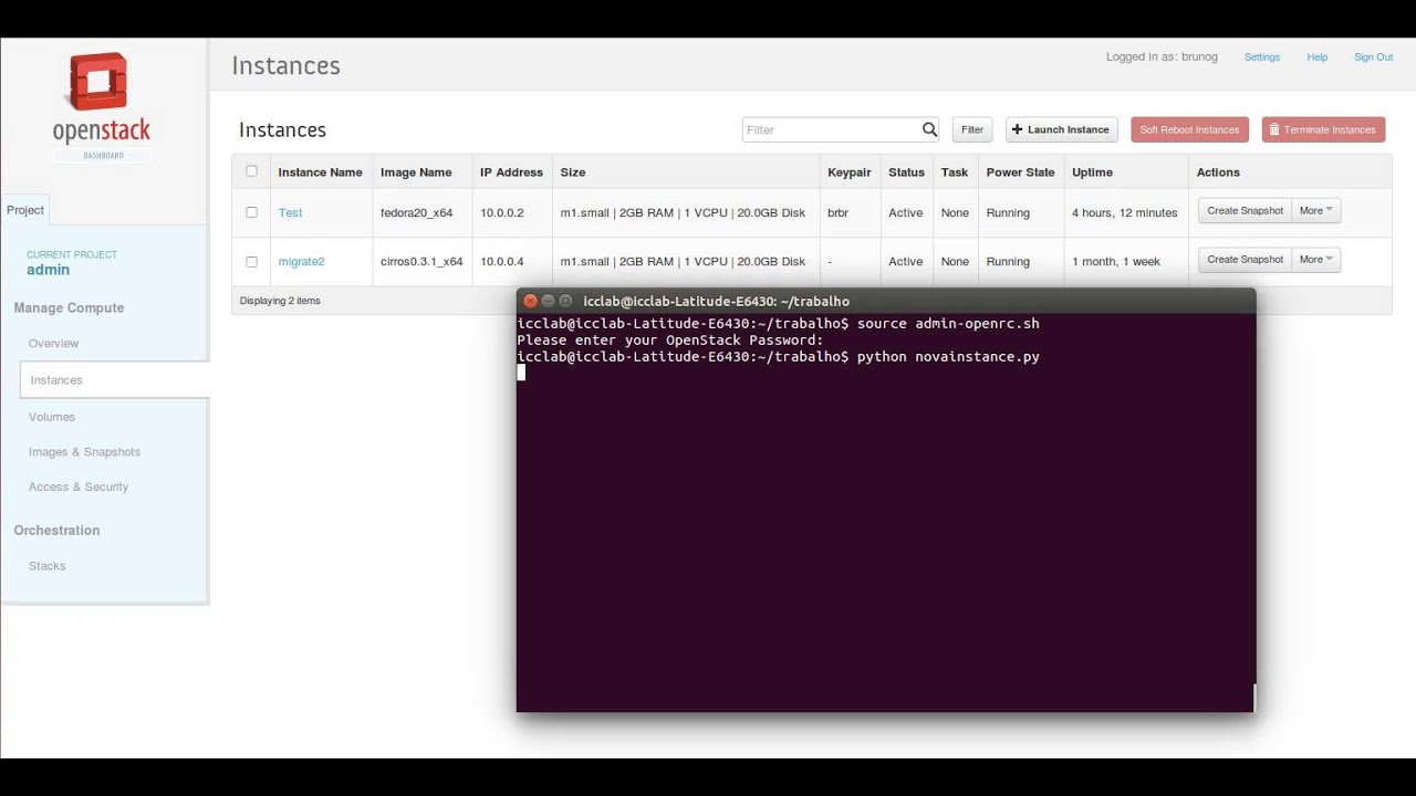 Openstack API - Launch an Instance