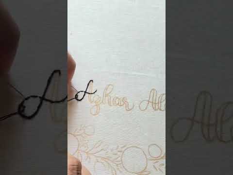 Name stitching | Hand Embroidery | DIY |#shorts #youtubeshorts #embroidery