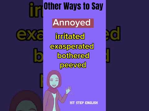 new ways to say that you're "annoyed"#ielts #english #synonyms #beginners #shorts
