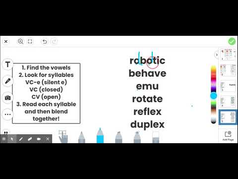 Lesson 6 - Read Multisyllabic Words with Open Syllables