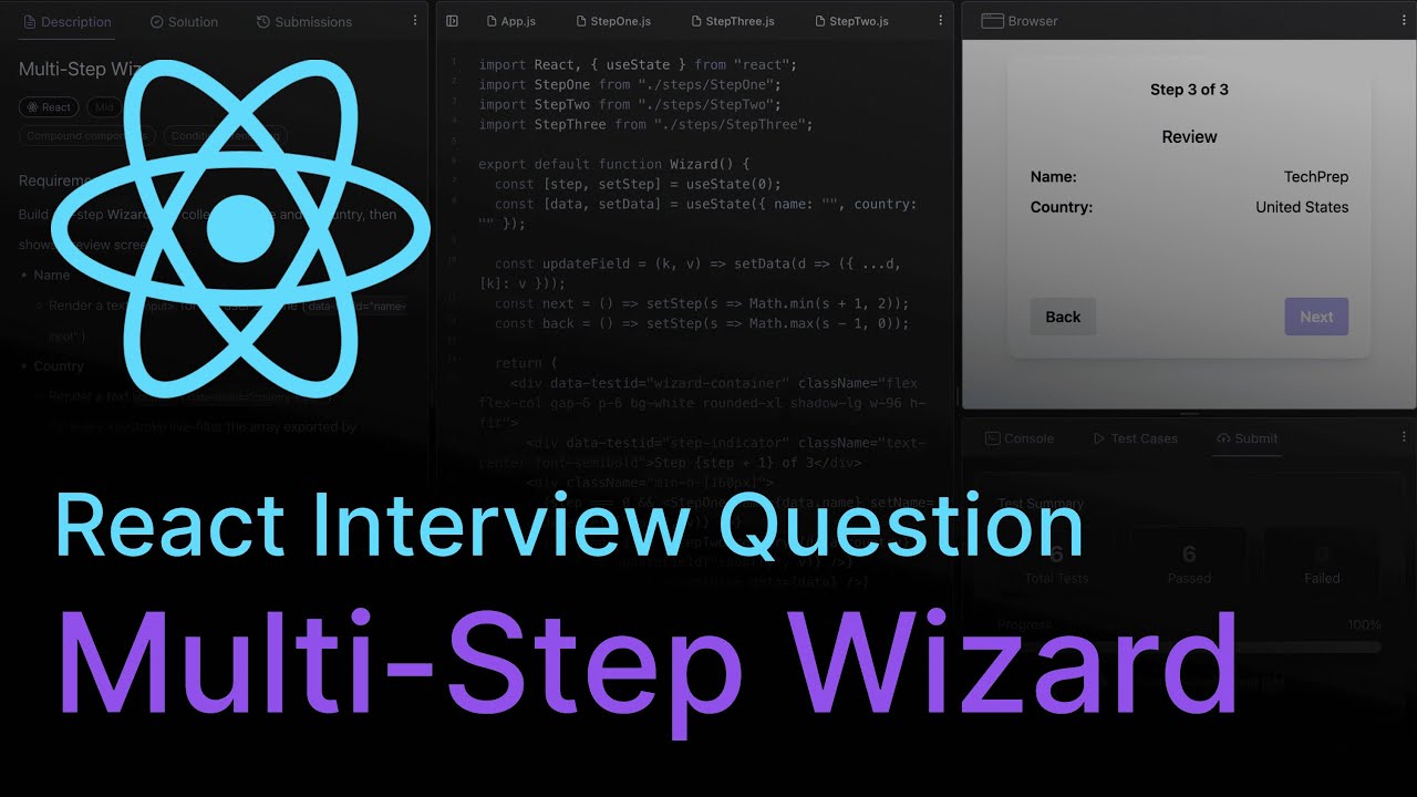 Multi-Step Wizard - React Coding Interview Question