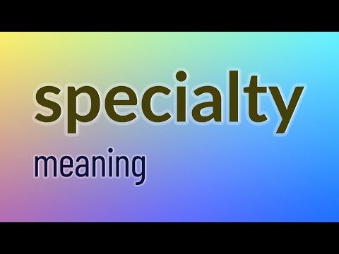 Specialty - 67 English Vocabulary Flashcards