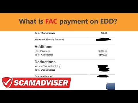 What is FAC payment on EDD Bank of America? What is the meaning of FAC?