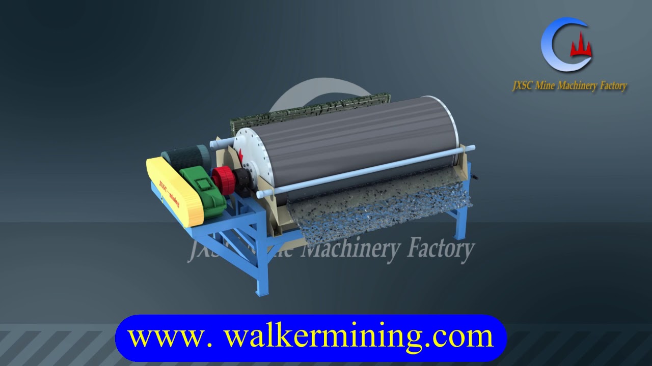 How Drum Type Magnetic Separator Animation Video