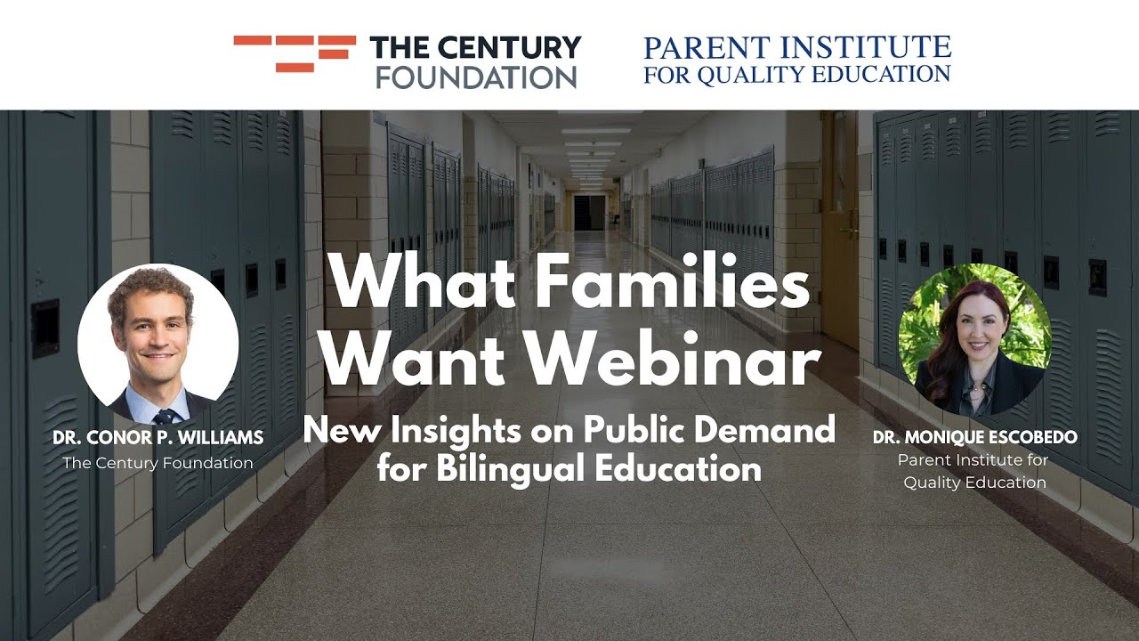 What Families Want Webinar W/ Dr. Conor P. Williams and Dr. Monique Escobedo