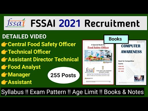 Central Food Safety Officer/Technical Officer/Food Analyst Recruitment 2021!Syllabus !Qualification.