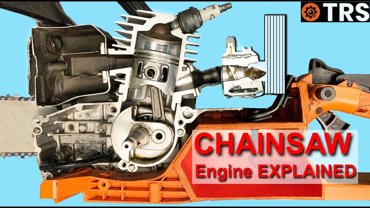 A Unique way Showing How a 2-Stroke Chainsaw Engine Works (Cutaway Chainsaw) (by Craig Kirkman)
