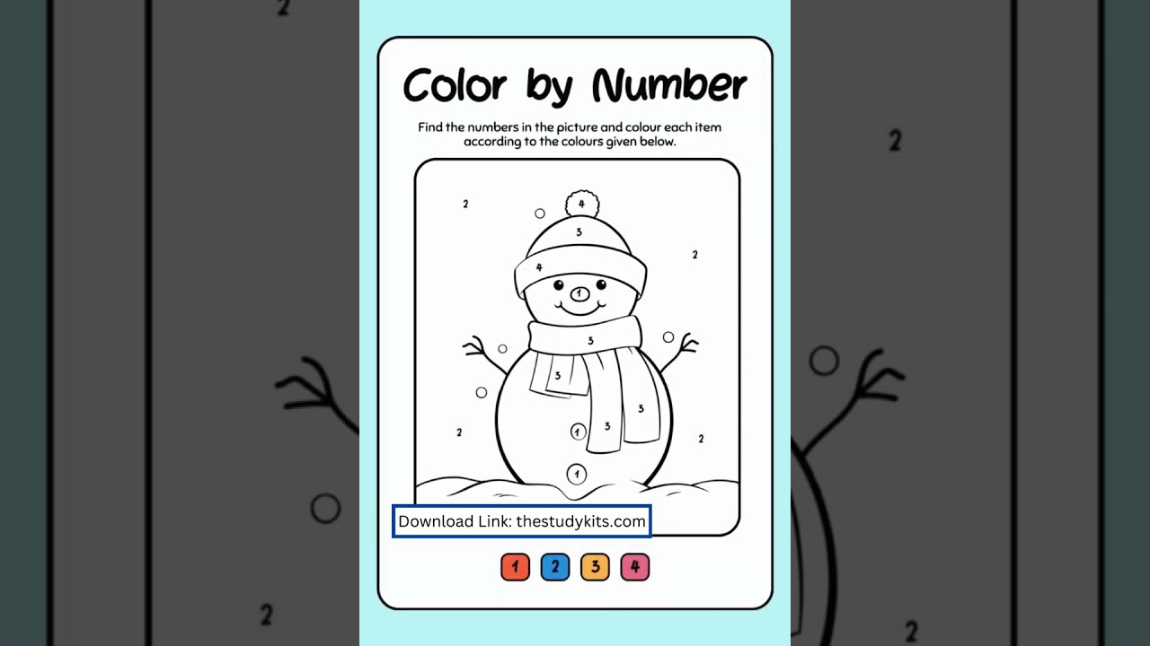 Christmas Color by Number and Sight Word Worksheets