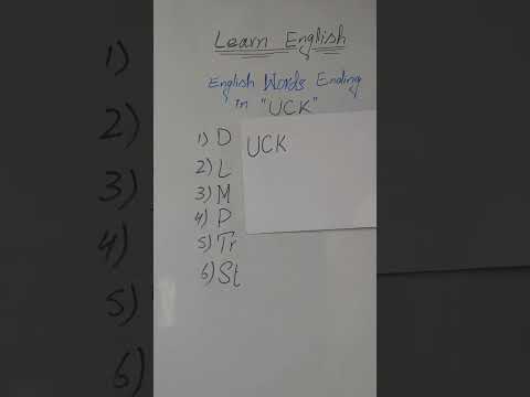 6 English Words Ending in UCK | Easy Vocabulary Lesson for beginners #English #Vocabulary #Learn