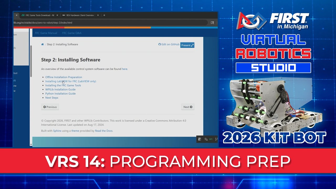 2026 VRS 14: Programming Prep