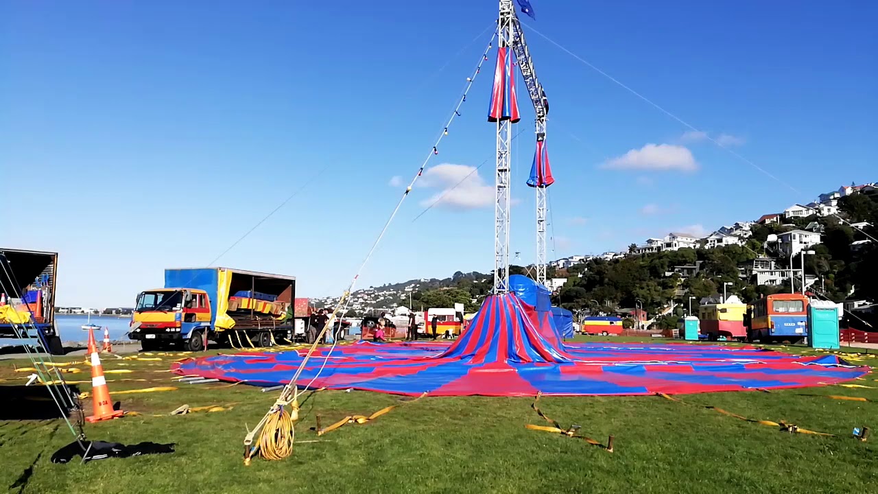 Circus Aotearoa Tent Up Timelapse