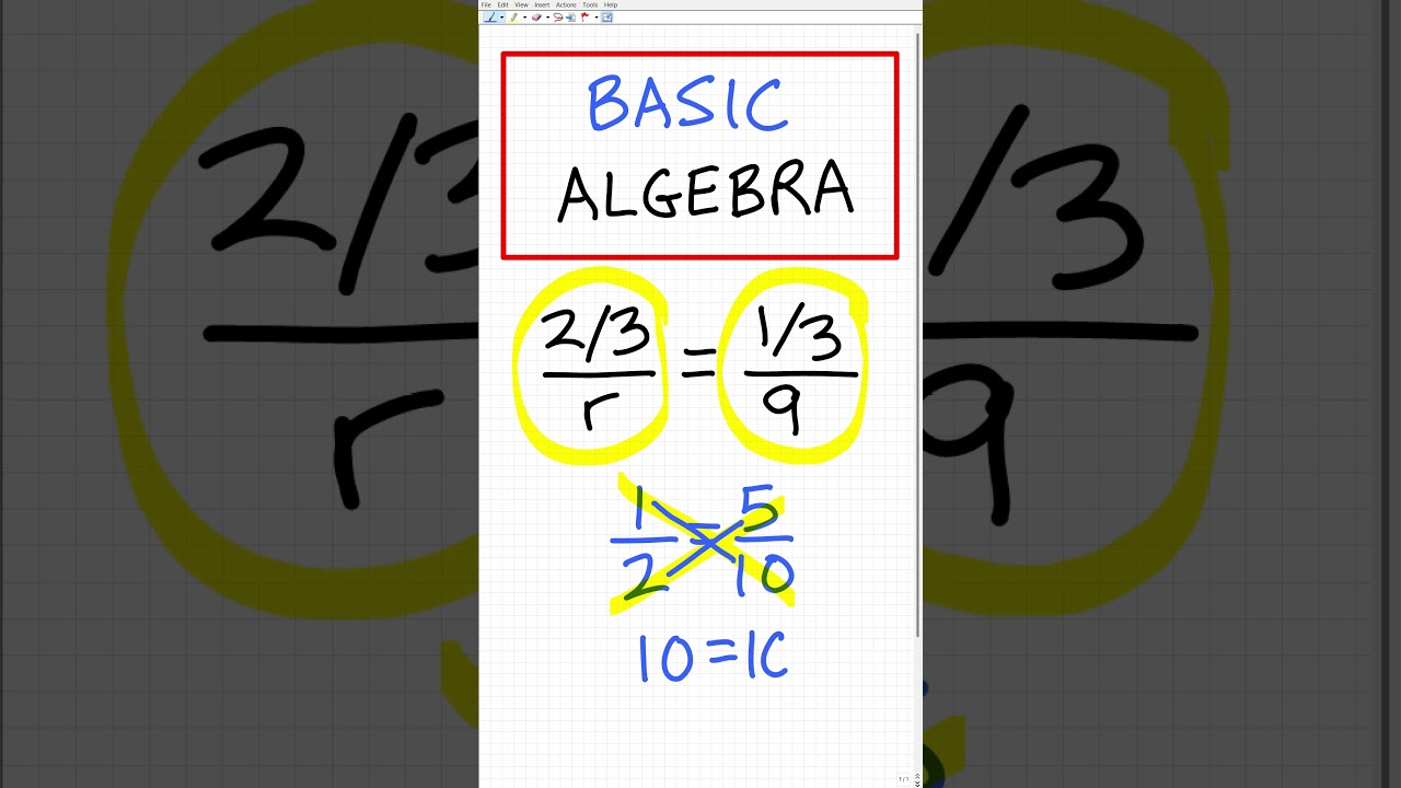 BASIC Algebra Equations Fractions - Quick Practice