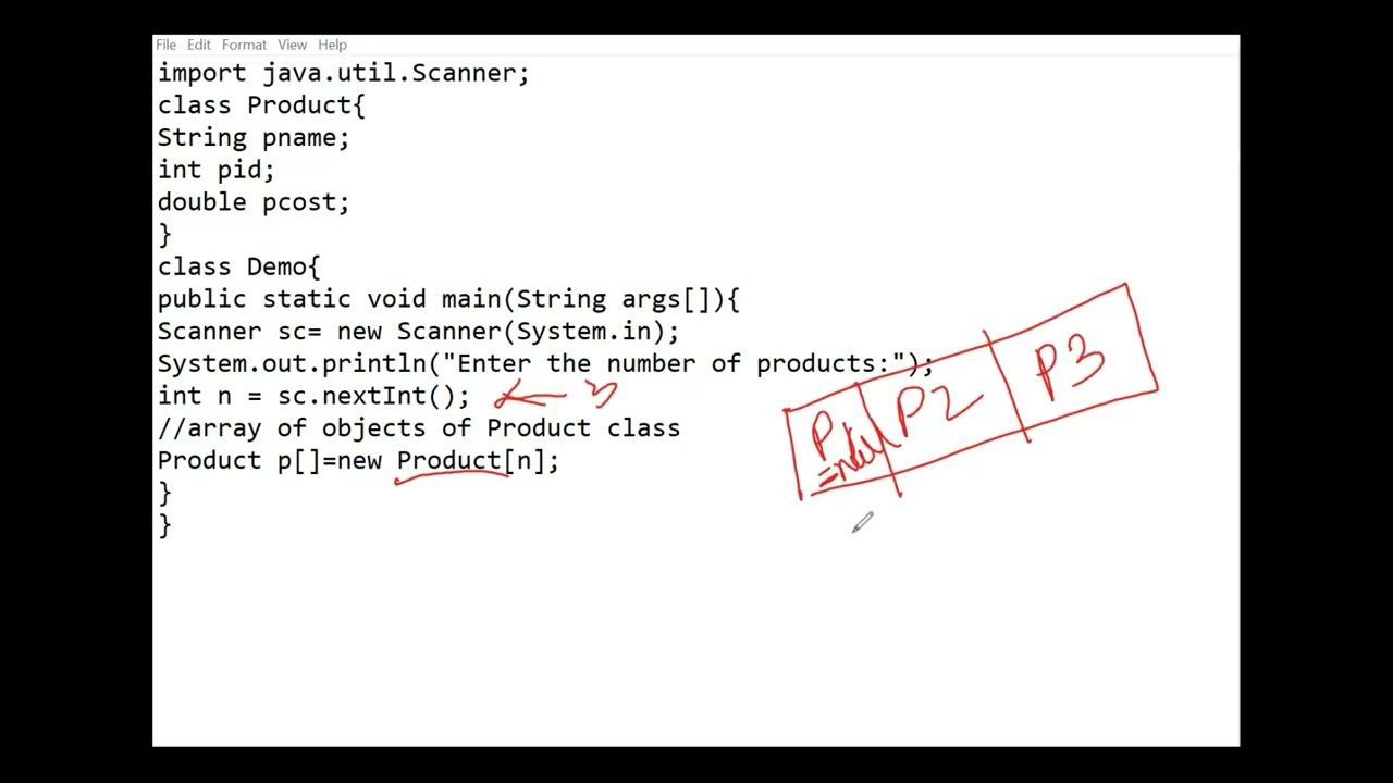 Create Array of Objects in Java | Pass Array of objects as parameter to a method | Create array