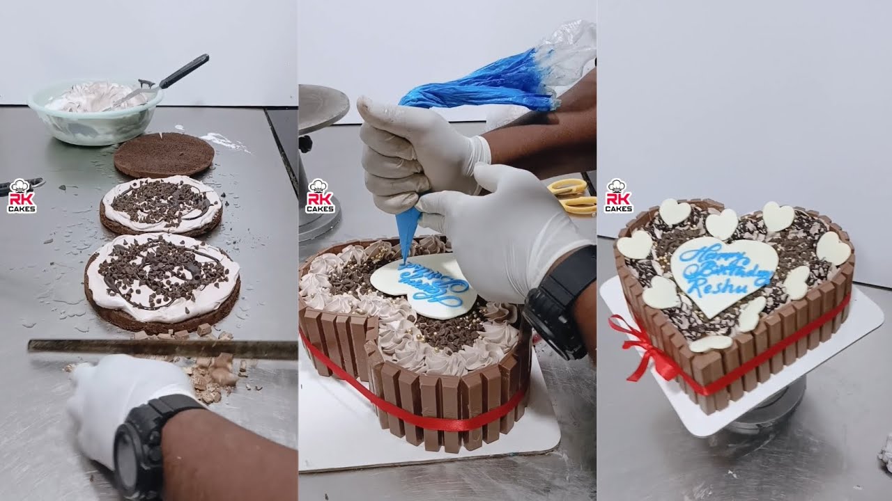 KitKat heart shape cake