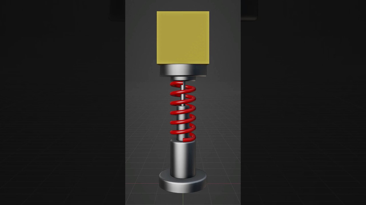 Modeling, Rigging & Animating A Shock Absorber In Blender!