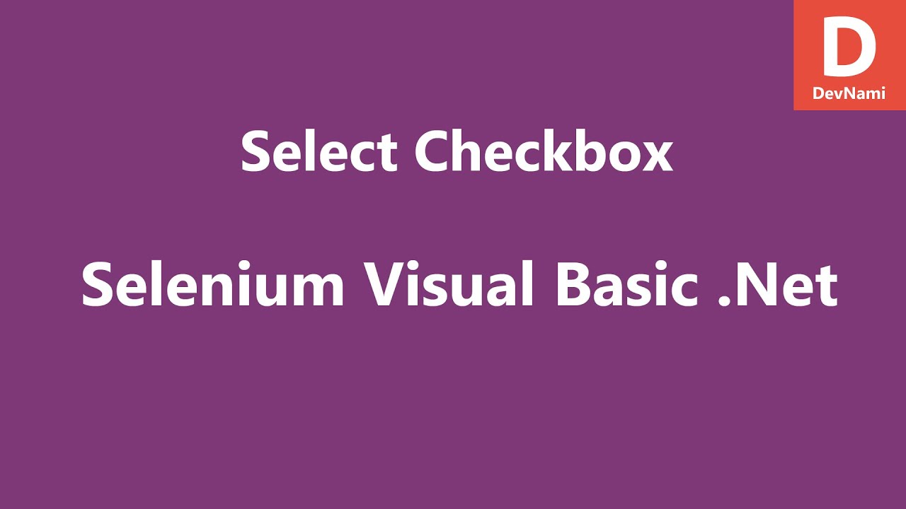 Selenium Visual Basic .Net Select Checkbox