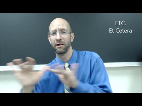 ETC. or Et Cetera | ASL- American Sign Language