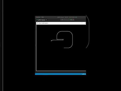 Python logo drawing in python turtle #shorts #python