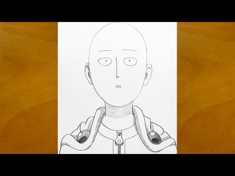 How to Draw Saitama Step by Step || One Punch Man Drawing || Easy Anime Sketch