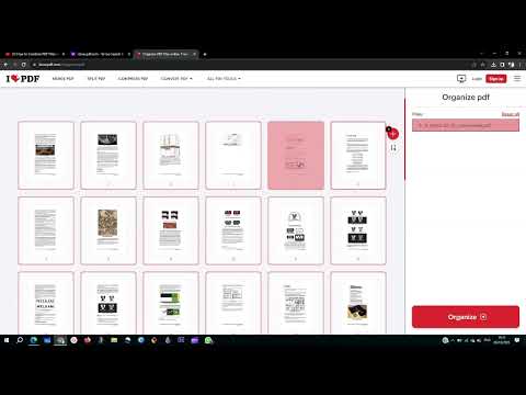 How to Organize PDF Pages Using 'I love PDF.com.