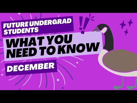 Future Undergrad Students What You Need to Know - December Episode
