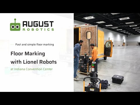 Lionel floor marking at Indiana Convention Center