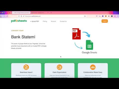 How to convert a PDF to CSV & import to Google Sheets