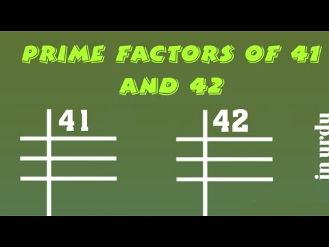 Prime Factors of 41 and 42 - Prime Factorization
