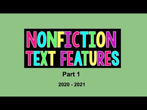 Nonfiction Text Features Presentation #1 - Google Slides