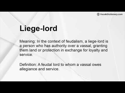 Liege-lord Meaning