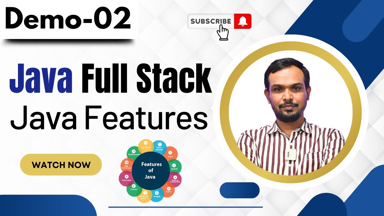 Java Full Stack Demo 02 | Java Features | Java FullStack Development Tutorial | Harsha Trainings