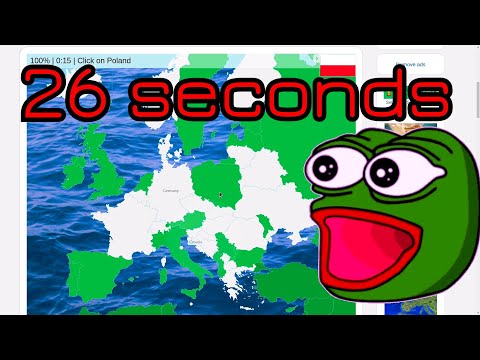 [PB] Speedrun Seterra Europe Countries in 26 Seconds