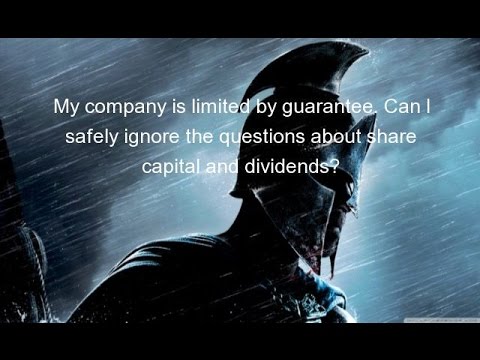 My company is limited by guarantee. Can I safely ignore the questions about share capital and