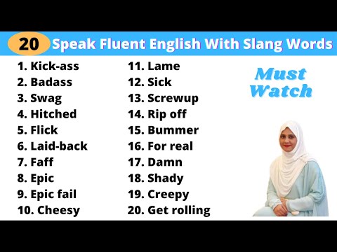 20 English Slang Words You Need To know - Learn English Through Hindi/Urdu - Speak Fluent English