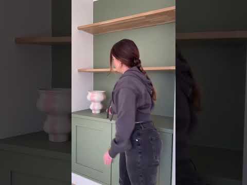 Build bespoke alcove storage 📚 #DIYShorts