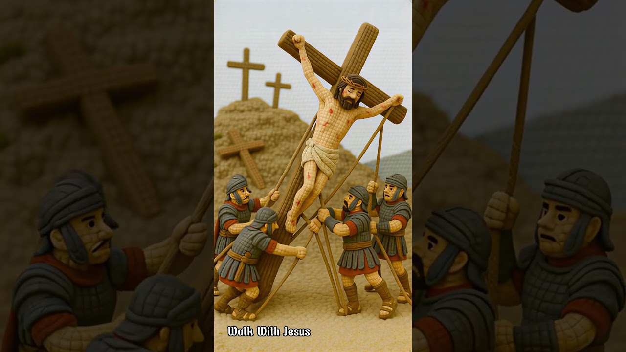 Jesus Christ Carries the Cross and Is Raised on Golgotha