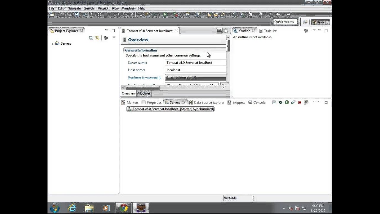 Integrating Tomcat 8 into Eclipse Mars