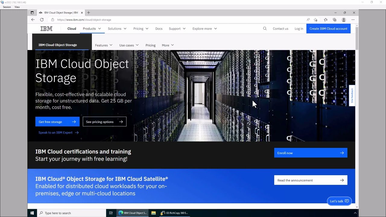 Copy Files to IBM Cloud Object Storage